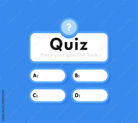 Intelectual Quiz Game Pop Up Box With Question Mark And Variants Of