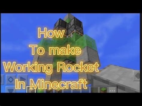 How To Make WORKING Rocket In Minecraft Simple YouTube