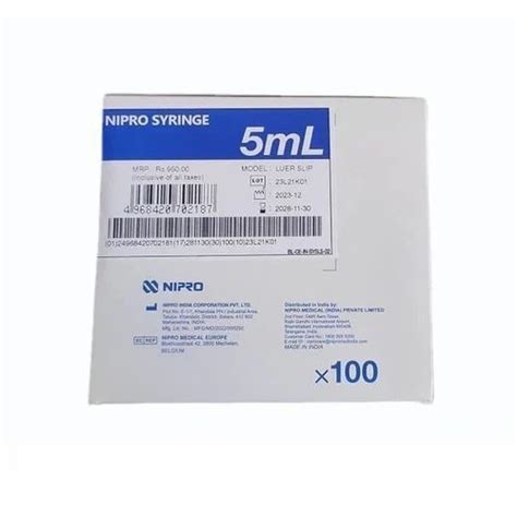 Ml Nipro Syringe Without Needle At Rs Piece Girgaon Mumbai ID