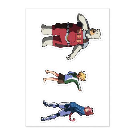 Project Feline Cast Sticker Sheet Raymond Cripps