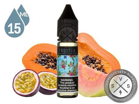Passion Fruit Guava Punch Salt By Fruitia Fresh Farms E Liquid 15ml ⋆