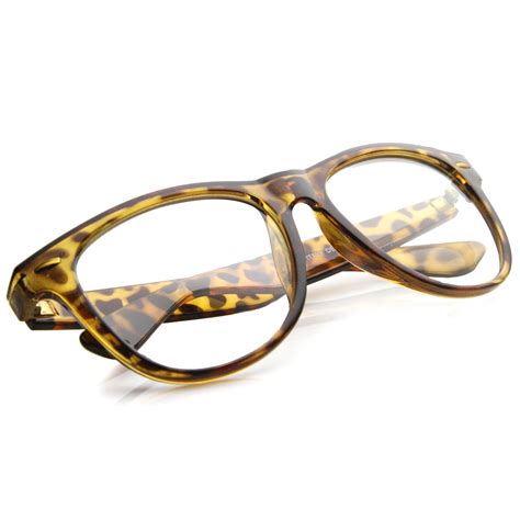 Dapper Horned Rim Large Rx Clear Lens Glasses Zerouv
