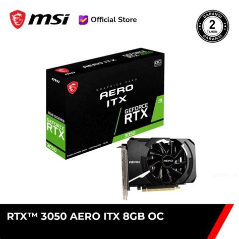 Promo MSI GeForce RTXâ 3050 AERO ITX 8GB OC GDDR6 128 bit GPU