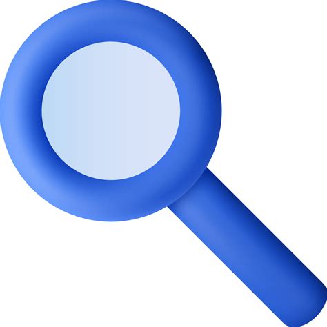 3d Blue Magnifying Glass 35715254 Png