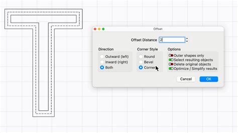 Offset Shapes Create Precise Outlines