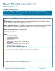 Heart Learning Module Answer Key Pdf HEART MODULE CAD ACS HF NUR NUR