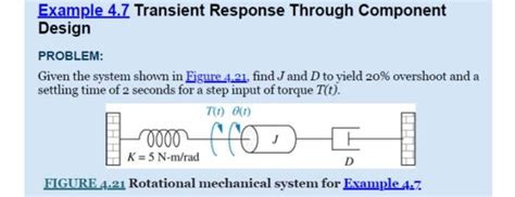 Solved Example Transient Response Through Component Chegg