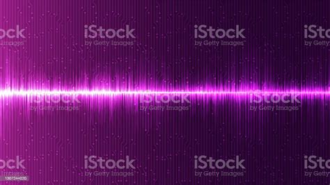 울트라 바이올렛 디지털 음파 배경 기술 및 지진 파도 다이어그램 개념 음악 스튜디오 및 과학 디자인 벡터 일러스트레이션 곡선에 대한 스톡 벡터 아트 및 기타 이미지 Istock