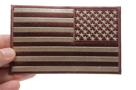 Brown Subdued American Reversed Flag Patch By Ivamis Patches