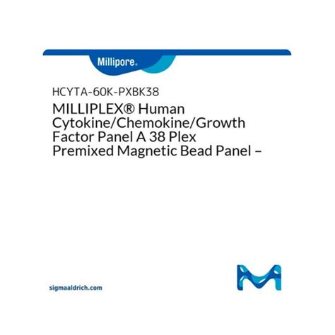 Milliplex® Human Cytokinechemokinegrowth Factor Panel A 38 Plex Premixed Magnetic Bead Panel
