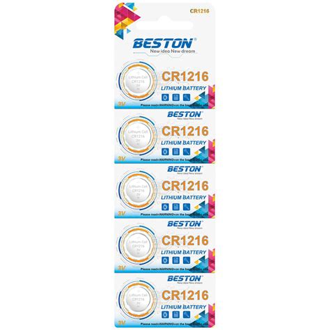 BESTON Coin Cell Battery CR1216 3V Lithium 32mAh Makers Electronics