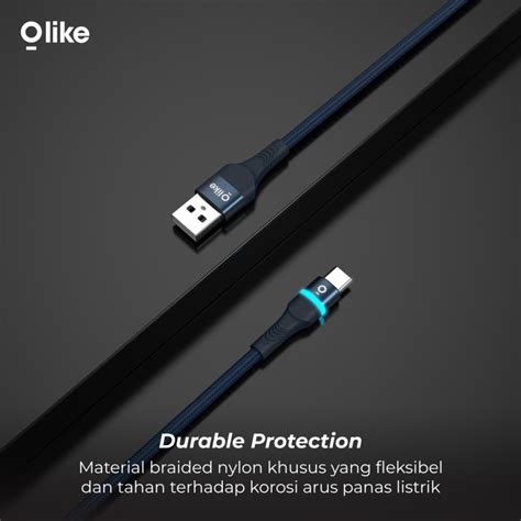 KABEL DATA MICRO USB OLIKE COLORFUL BREATHING LED CABLE MICRO D M Grasindoshop