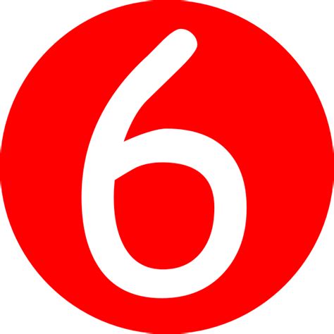 Number Six Clip Art