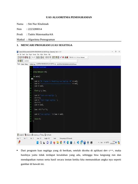 Uas Algoritma Pemograman Pdf