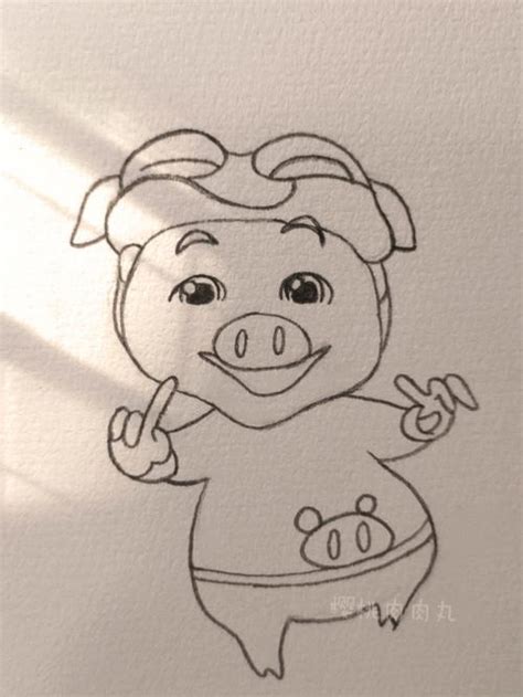 简笔画猪猪侠一学就会 简笔画猪猪侠的画法 画趣文库（我爱生活）