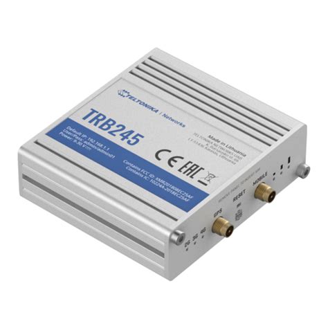 TELTONIKA TRB QUICK START MANUAL Pdf Download ManualsLib