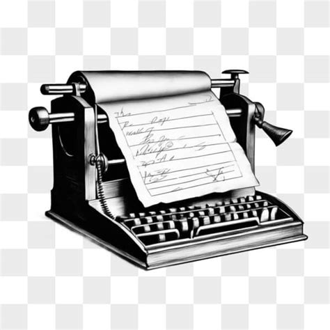 Download Vintage Typewriter Drawing Sketches Online Creative Fabrica