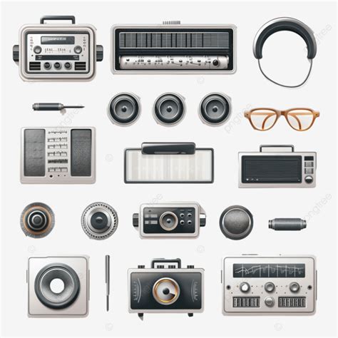 Panels And Devices Interface Buttons Radio Set Interface Panel