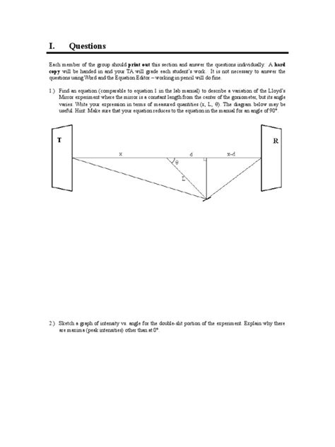 Diffraction Questions Pdf