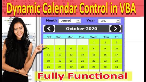 VBA Control Calendar In Excel Fully Dynamic Calendar In MS Excel