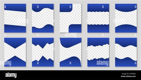 set of separator shapes for website abstract curve lines wave frame