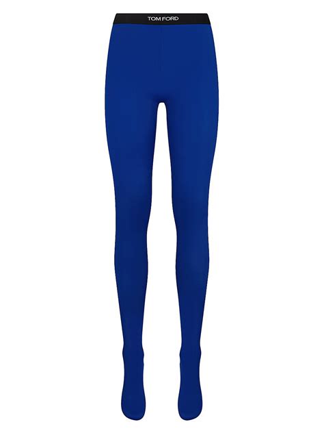 Tom Ford Logo Stretch Jersey Tights Black Editorialist