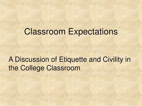 Ppt Classroom Expectations Powerpoint Presentation Free Download Id 1169099
