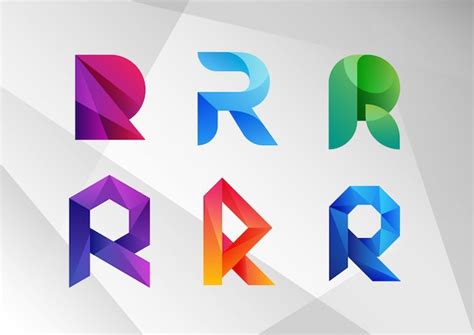 Premium Vector Abstract Gradient R Logo Collection