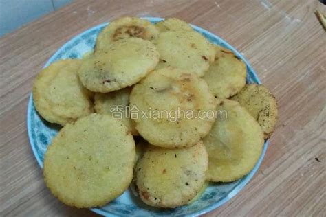 粘玉米面豆沙饼的做法菜谱香哈网