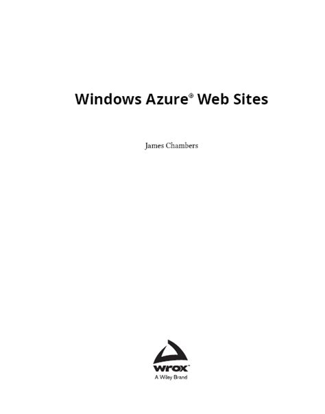 windows azure® web sites windows azure web sites [book]