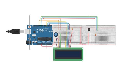 Circuit Design Sensor De Temperatura Mas Pantalla Y Led Rgb Tinkercad