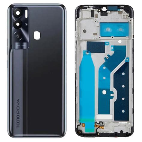 Tecno Pova Neo Middle Frame Housing With Side Button And Camera Lens Complete Body Casing