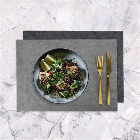 Platzset Tischset 6 Er Set Kunstleder Rochenhaut Zweifarbig Signature