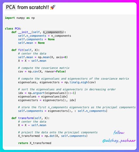 pca python 实现 ai备忘录