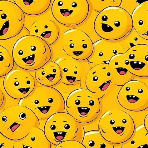 Premium Photo Seamless Pattern Smile Face Cartoon