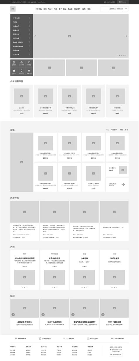 常用网页布局原型分享 花瓣网