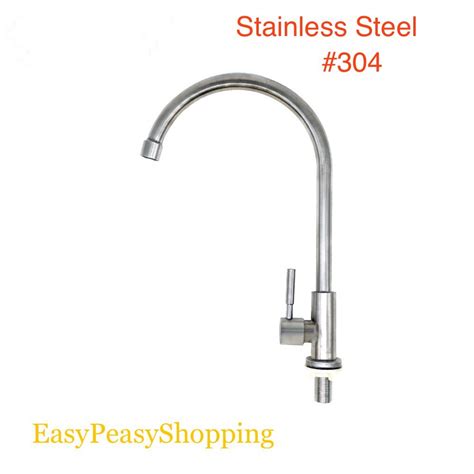 Stainless Steel Pillar Sink Tap Heavy Duty Kepala Paip Sinki Kepala