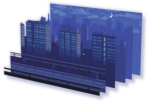 Pixel City Parallax Background Pack By Digital Moons