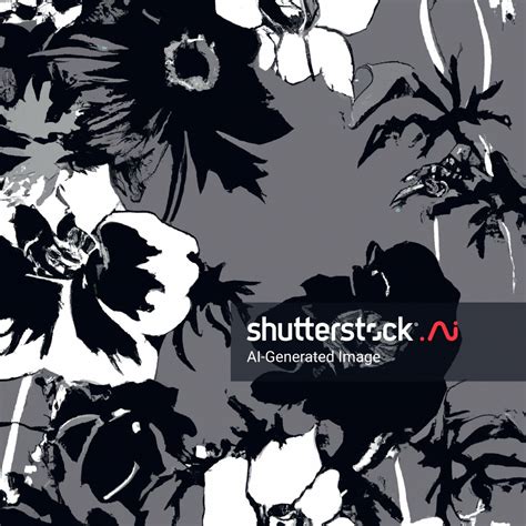 1940s Style Continuous Print Fabric Black Ai Generated Image 2392104975
