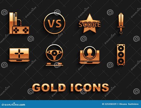 Set Racing Simulator Cockpit Sword For Game Stereo Speaker Create Account Screen Laptop