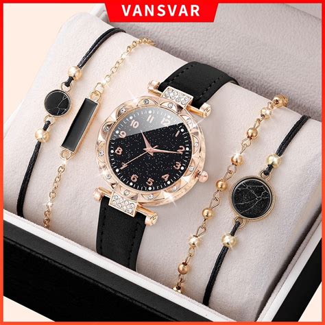 Bộ Đồng Hồ Đeo Tay Thời Trang Cho Nữ Shopee Việt Nam