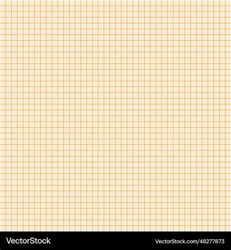 Sheet Of Orange Graph Paper With Grid Millimeter Vector Image