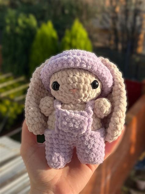 Crochet Bunny Plushie Handmade Plushie Cute Bunny Plushie Rabbit