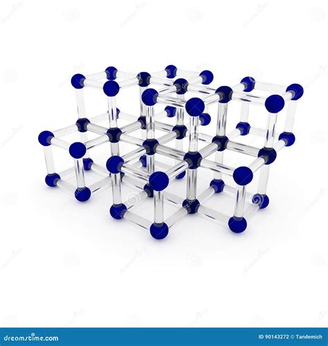 3d Illustration 3d Render Scientific Concept Glass Molecule Of Abstract Matter Stock