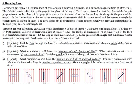 Solved A Rotating Loo Consider A Single N 1 Square Loop