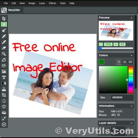 VeryUtils Online Photo Editor Is A Free Online Photo Editing Image