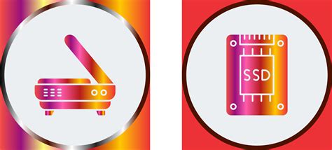 Scanner And Hard Drive Icon 32910897 Vector Art At Vecteezy