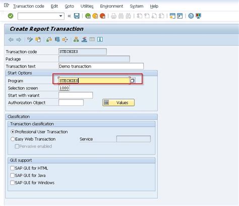 How To Create Transaction Code In SAP