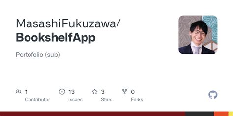 GitHub MasashiFukuzawa BookshelfApp Portofolio Sub