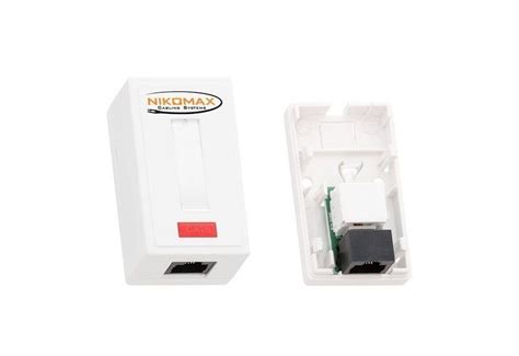 Nikomax Nmc Wo1ud2 Wt настенная розетка 1 порт Кат 5e Rj45 8p8c 110 Krone T568a B на